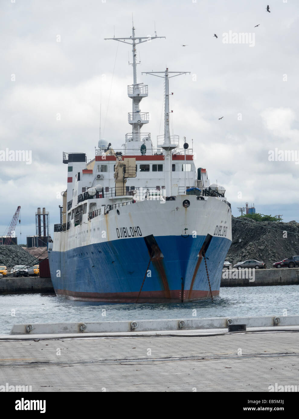 Djibloho ferry boat to Malabo docked in new port expansion in Bata ...