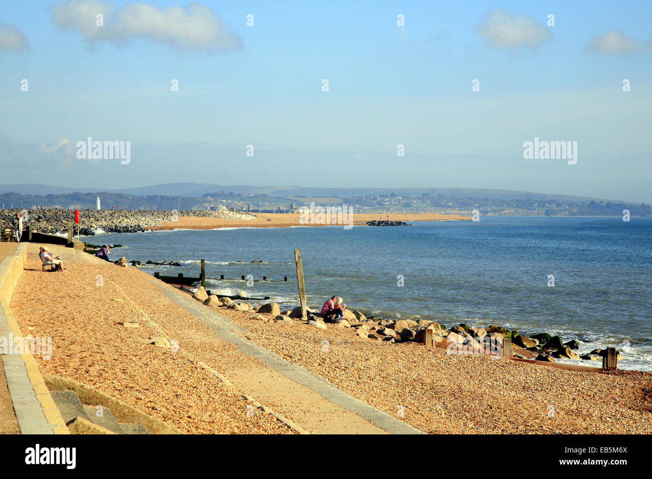 Hurst spit with Hurst castle and Isle of Wight taken from Milford on ...