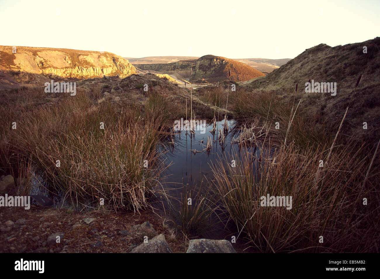 Dis-used quarry in Manchester Stock Photo - Alamy