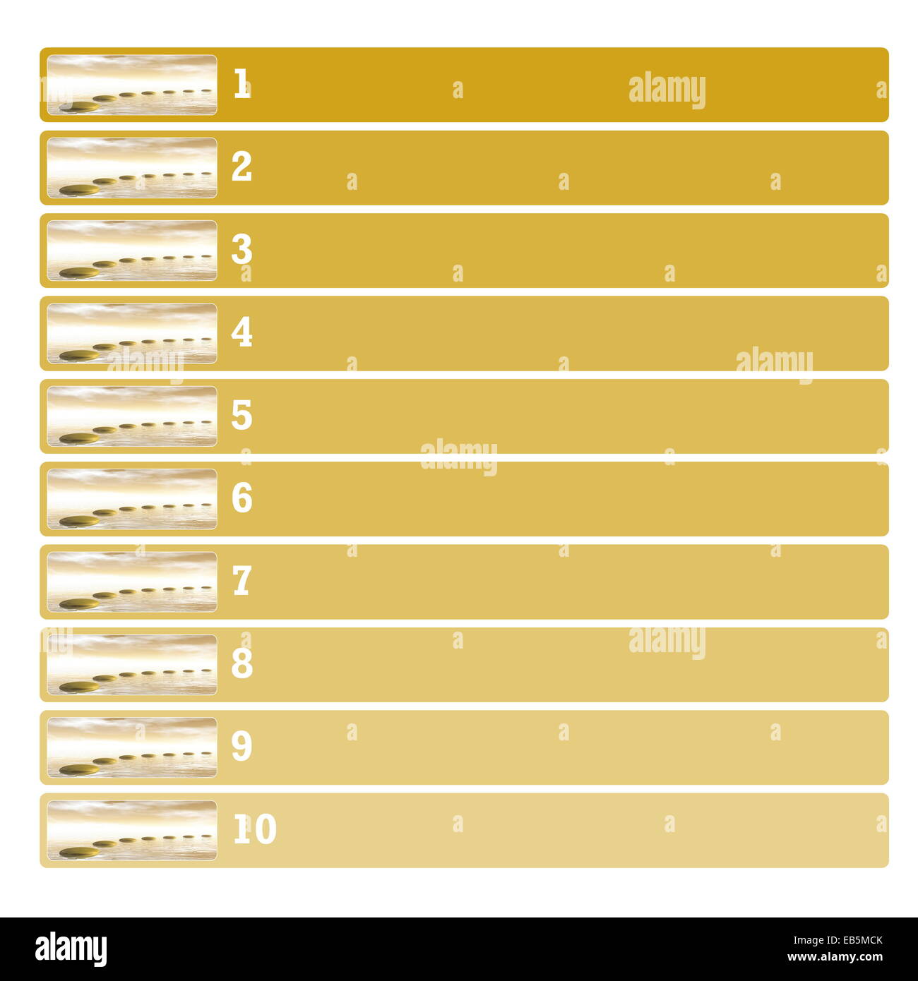 Business presentation diagram with ten steps and peacefull illustration ...