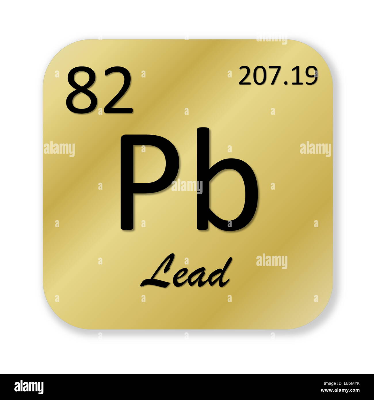 Black lead element into golden square shape isolated in white ...