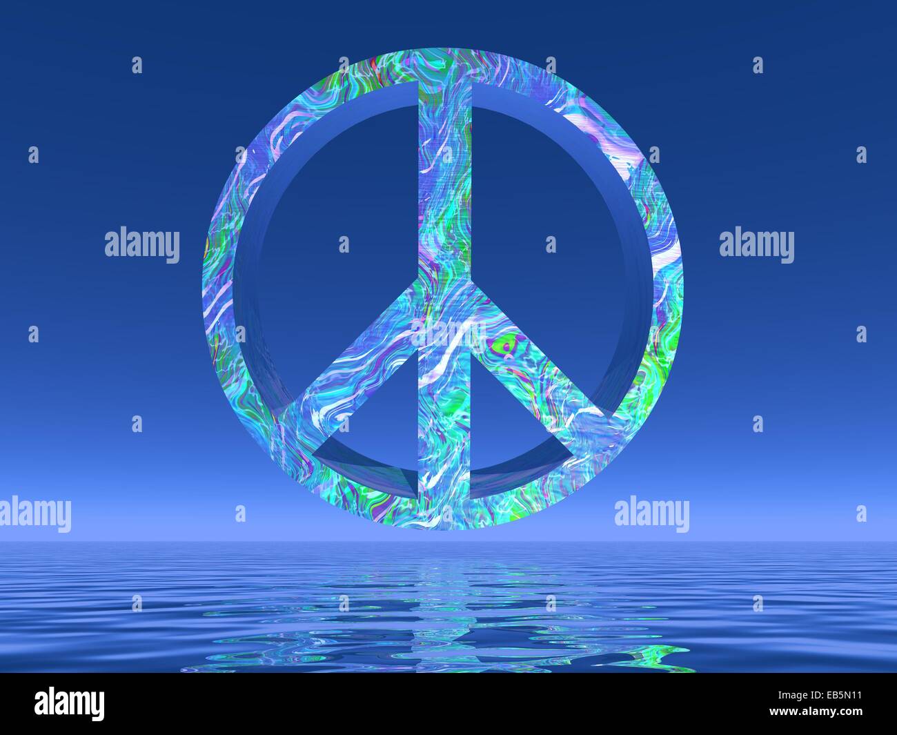 Ocean With Peace Signs