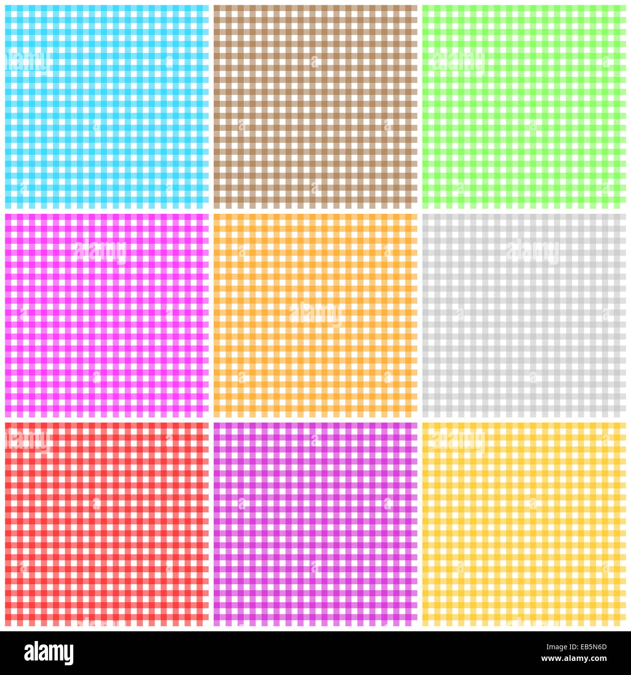 Set of nine seamless colorful tablecloth pattern in square shape Stock ...