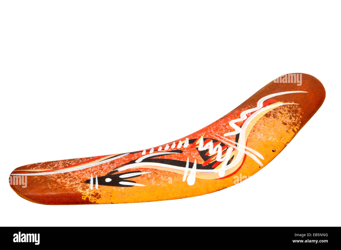 isolated hand decorated boomerang on white background Stock Photo - Alamy