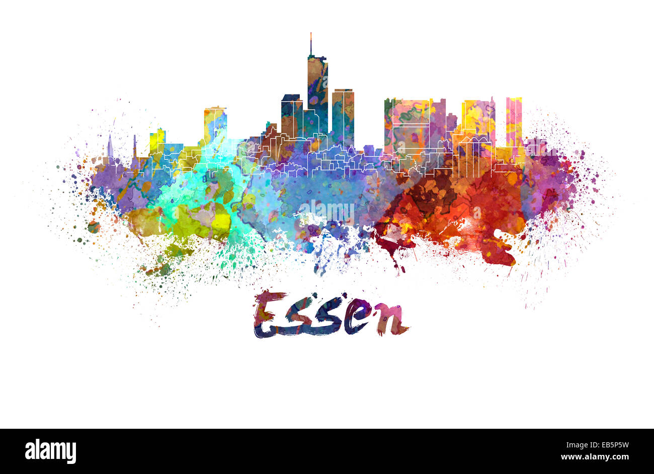 Essen skyline hi-res stock photography and images - Alamy