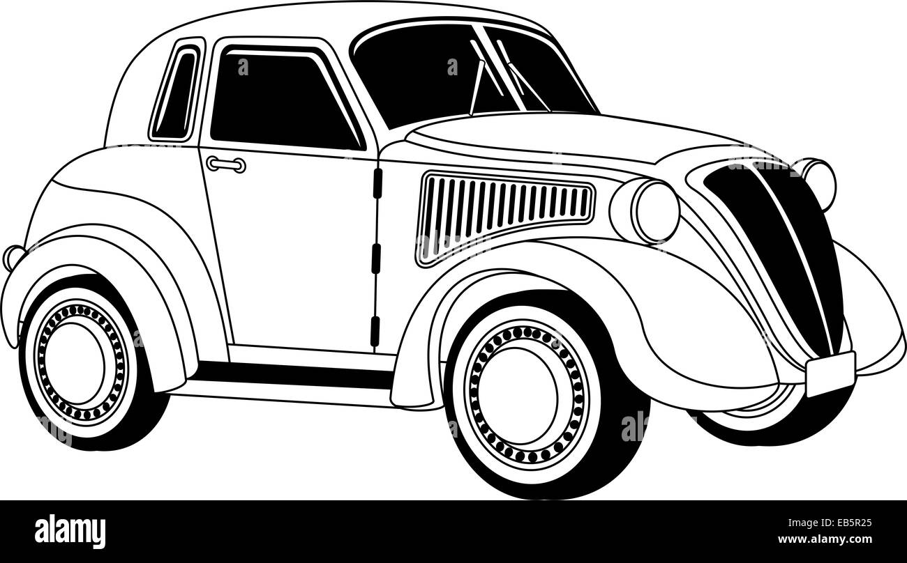Model old car Black and White Stock Photos & Images - Alamy