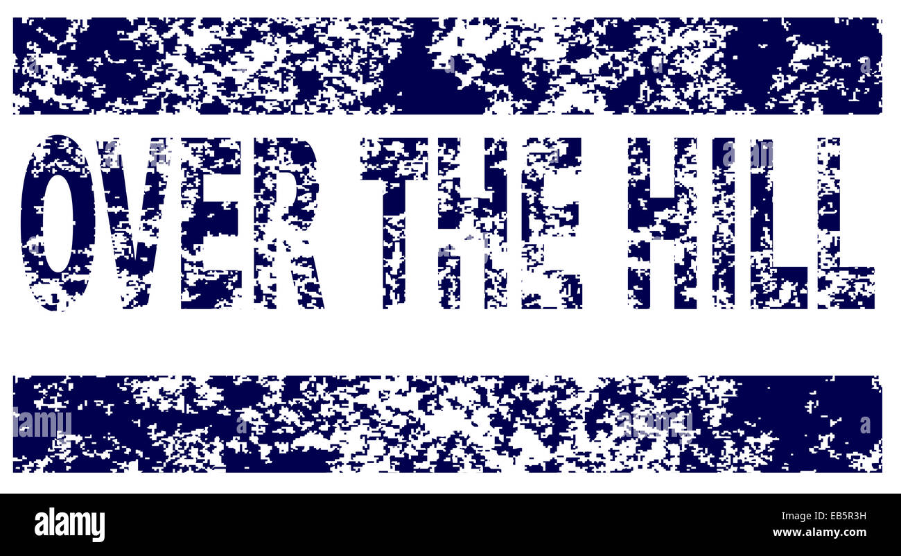 Over the hill stamp Stock Photo - Alamy