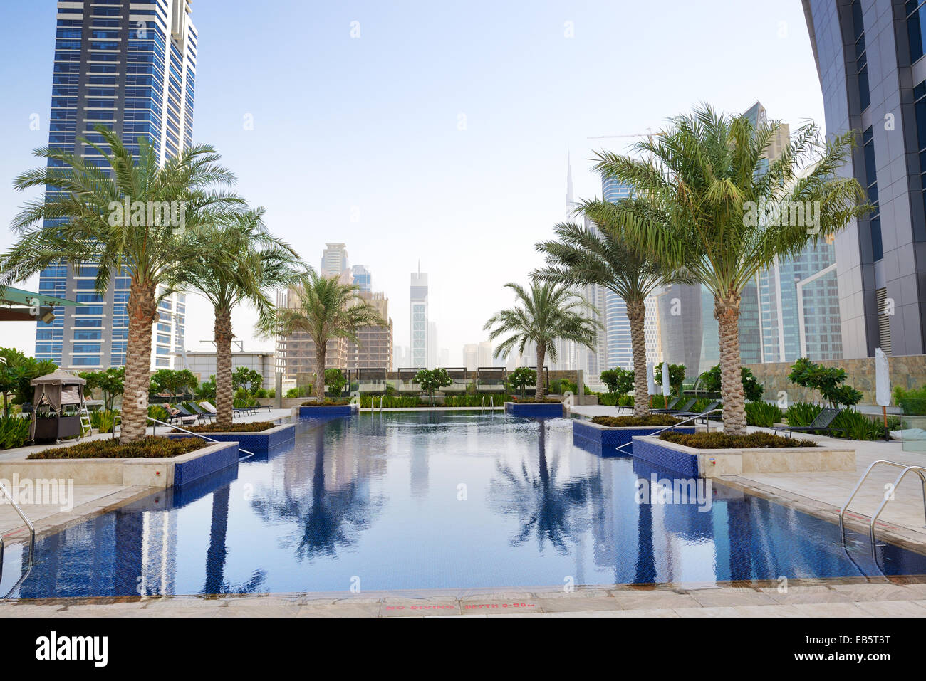 The swimming pool in luxury hotel, Dubai, UAE Stock Photo - Alamy