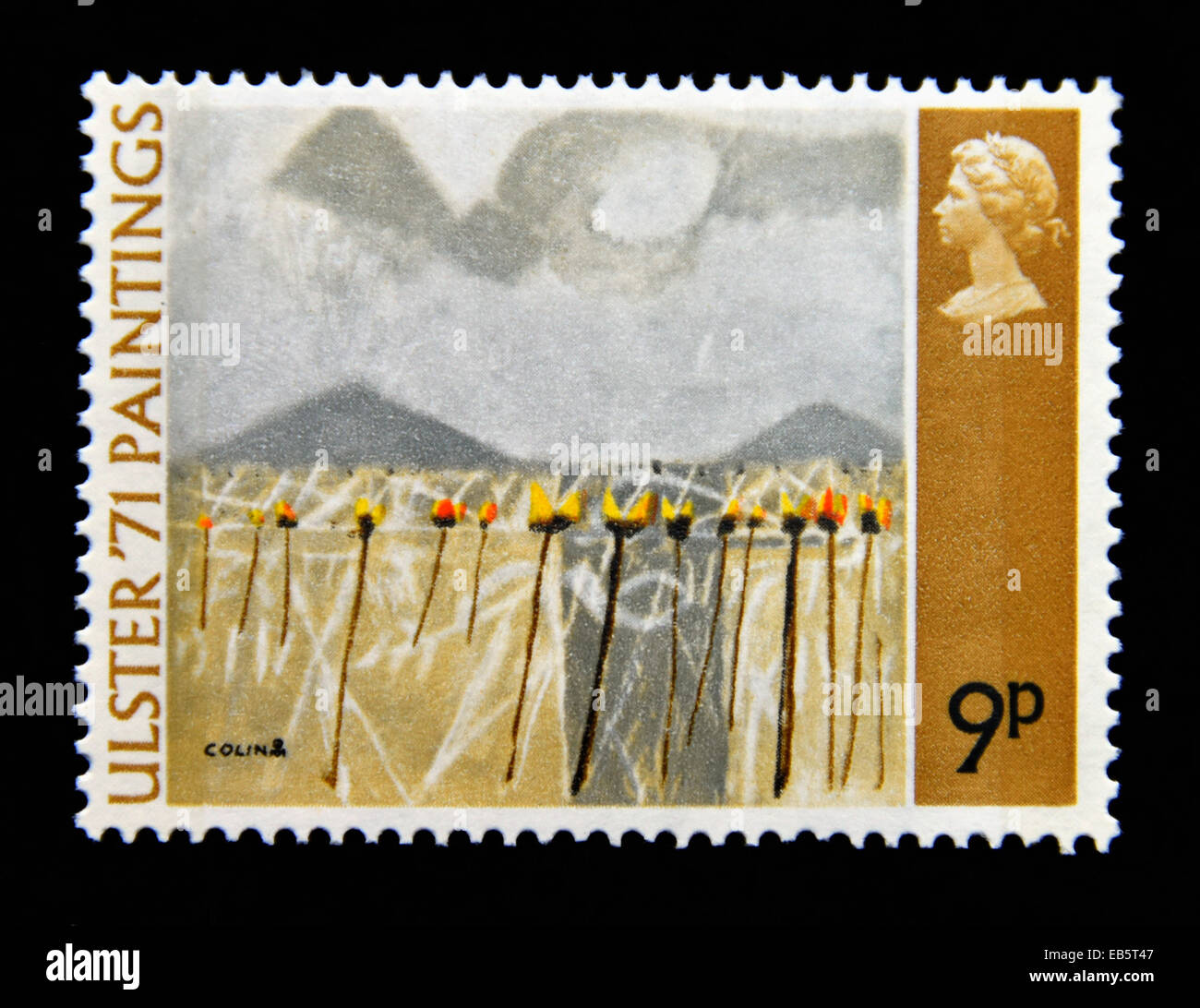 Postage stamp. Great Britain. Queen Elizabeth II. 'Ulster 1971 ...