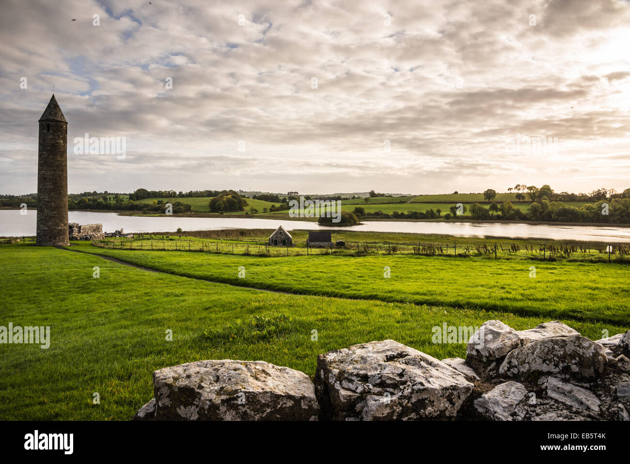 Round Tower, St Mary's Augustinian Priory, Devenish Island, County ...
