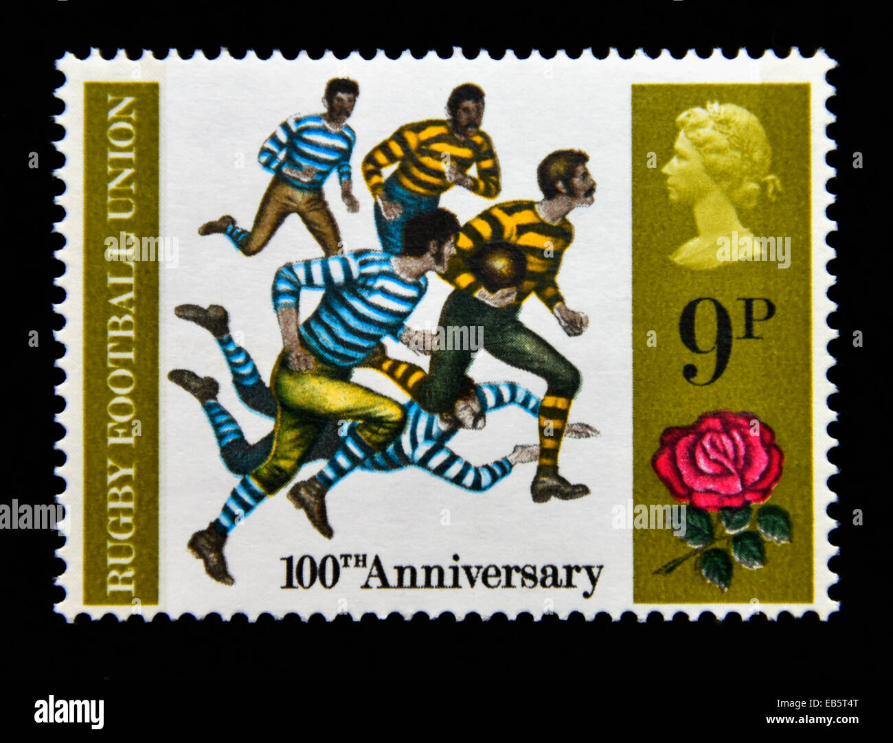 Postage stamp. Great Britain. Queen Elizabeth II. British Anniversaries ...