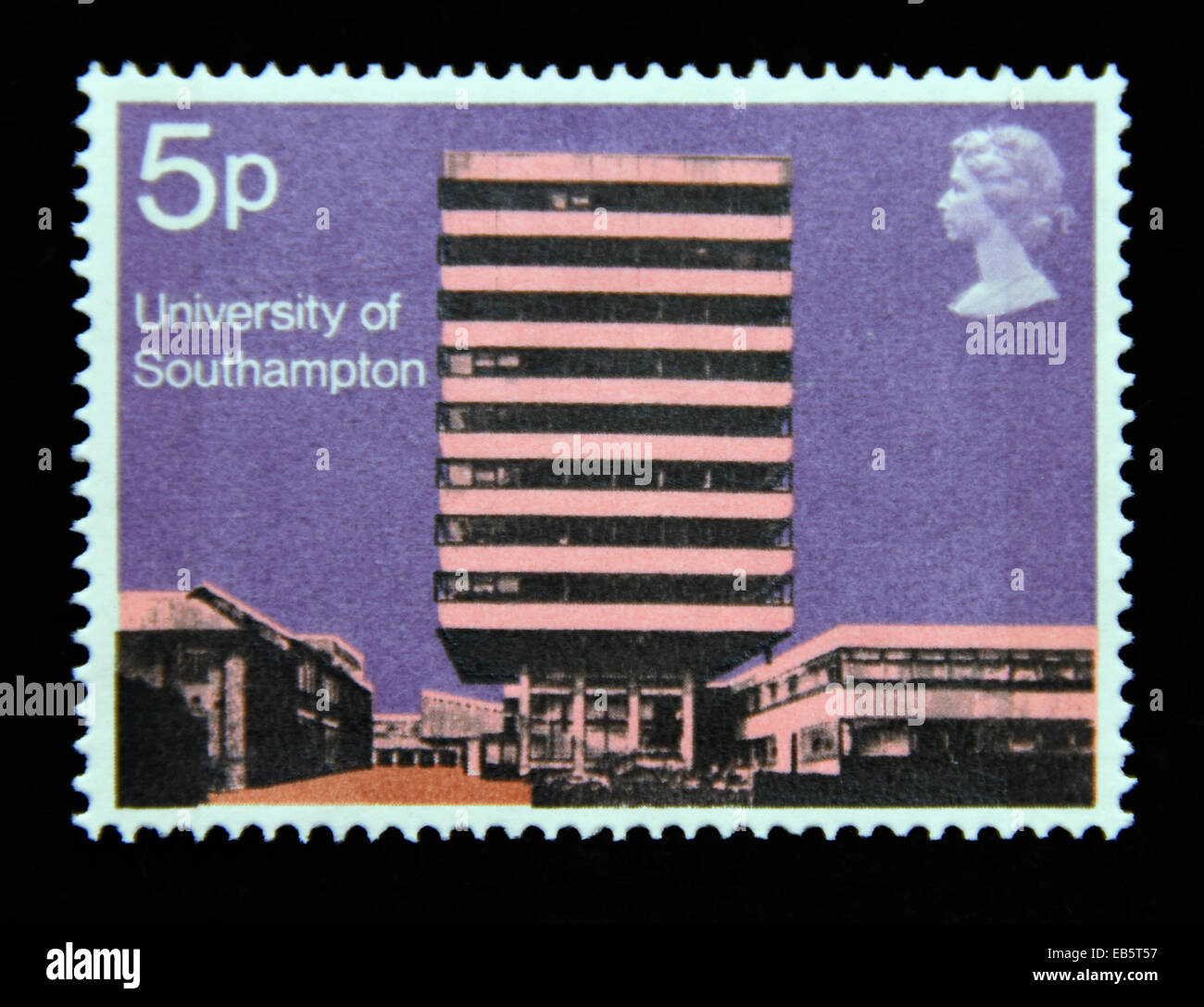 Postage stamp. Great Britain. Queen Elizabeth II. British Architecture ...