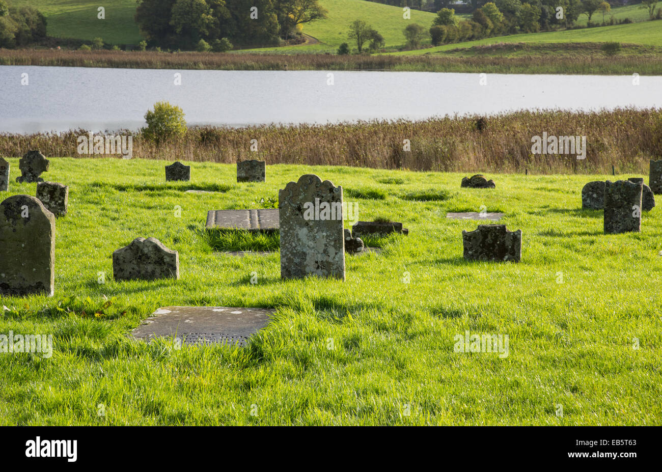 Gravestones, St Mary's Augustinian Priory, Devenish Island, County ...