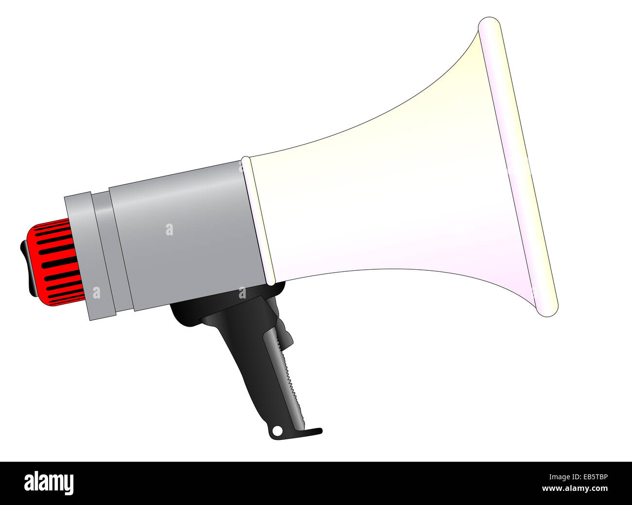 A megaphone isolated over a white background Stock Photo - Alamy