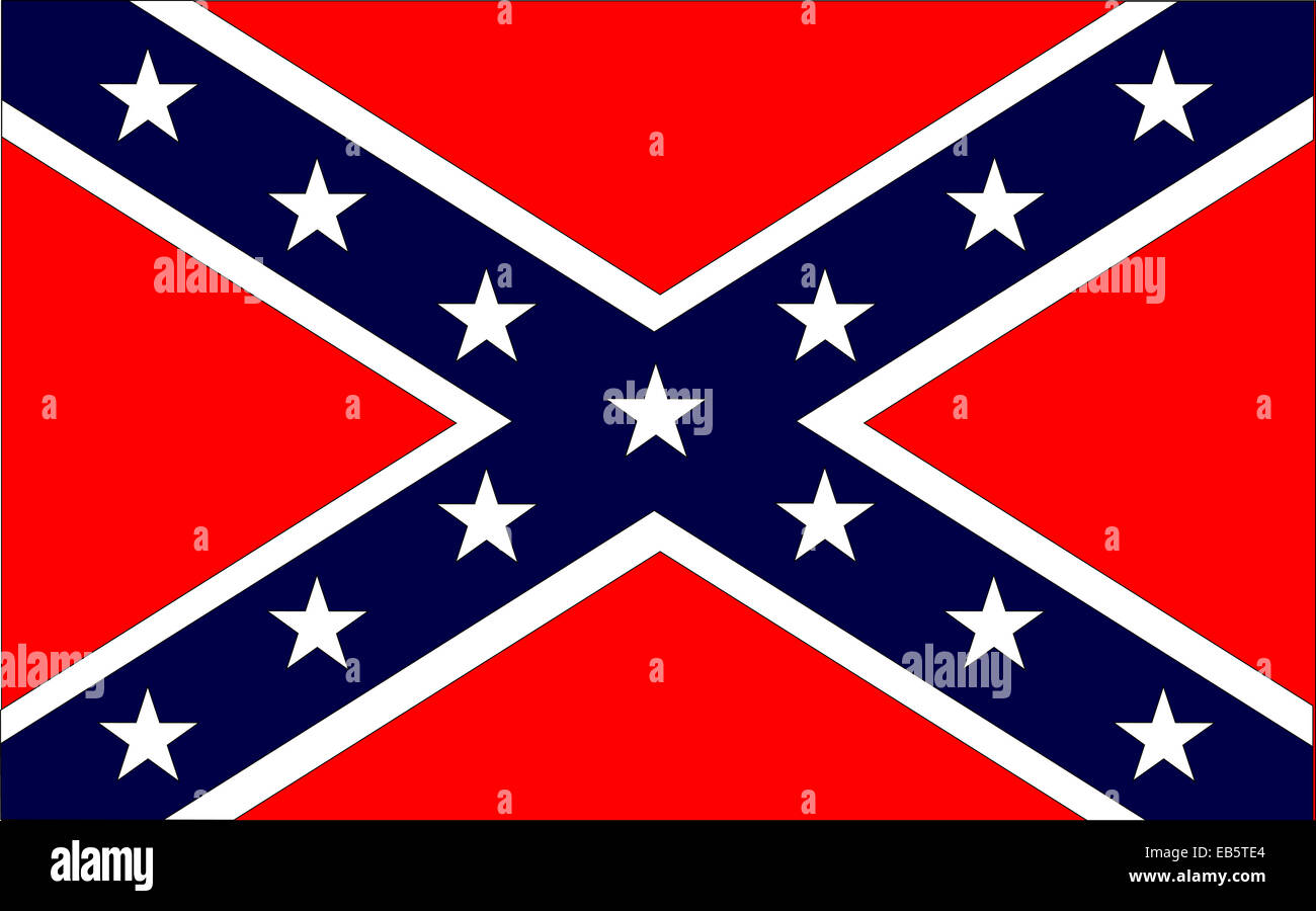 The flag of the confederates during the American Civil War Stock Photo ...