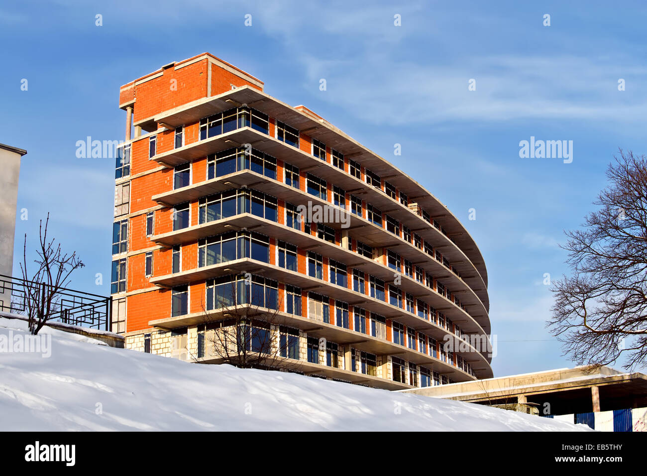 Construction of a business centre on the lake Nizhnee. Kaliningrad ...