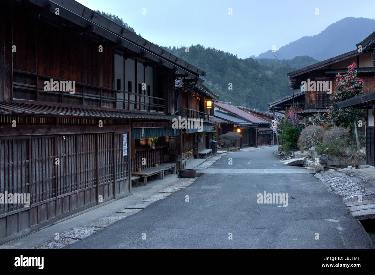 The Edo era Nakasendo Highway, Terashita street, running through the ...
