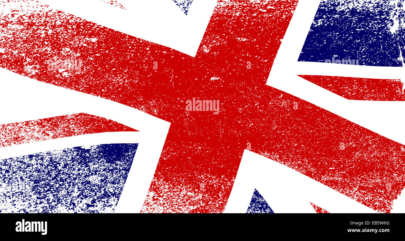 A faded British Union Jack flag fluttering Stock Photo - Alamy
