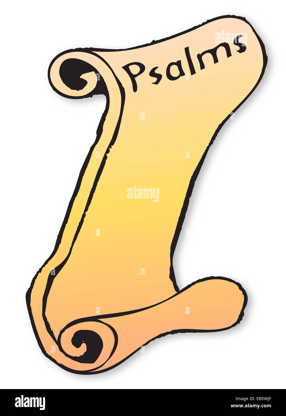 A scroll with the text Psalms over a white background Stock Photo - Alamy