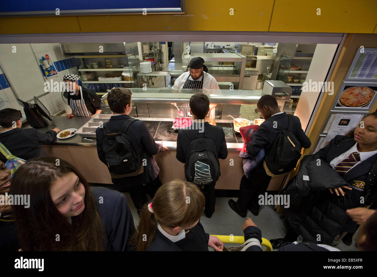 Pupils from Loreto High School in Chorlton, south Manchester, lining up ...