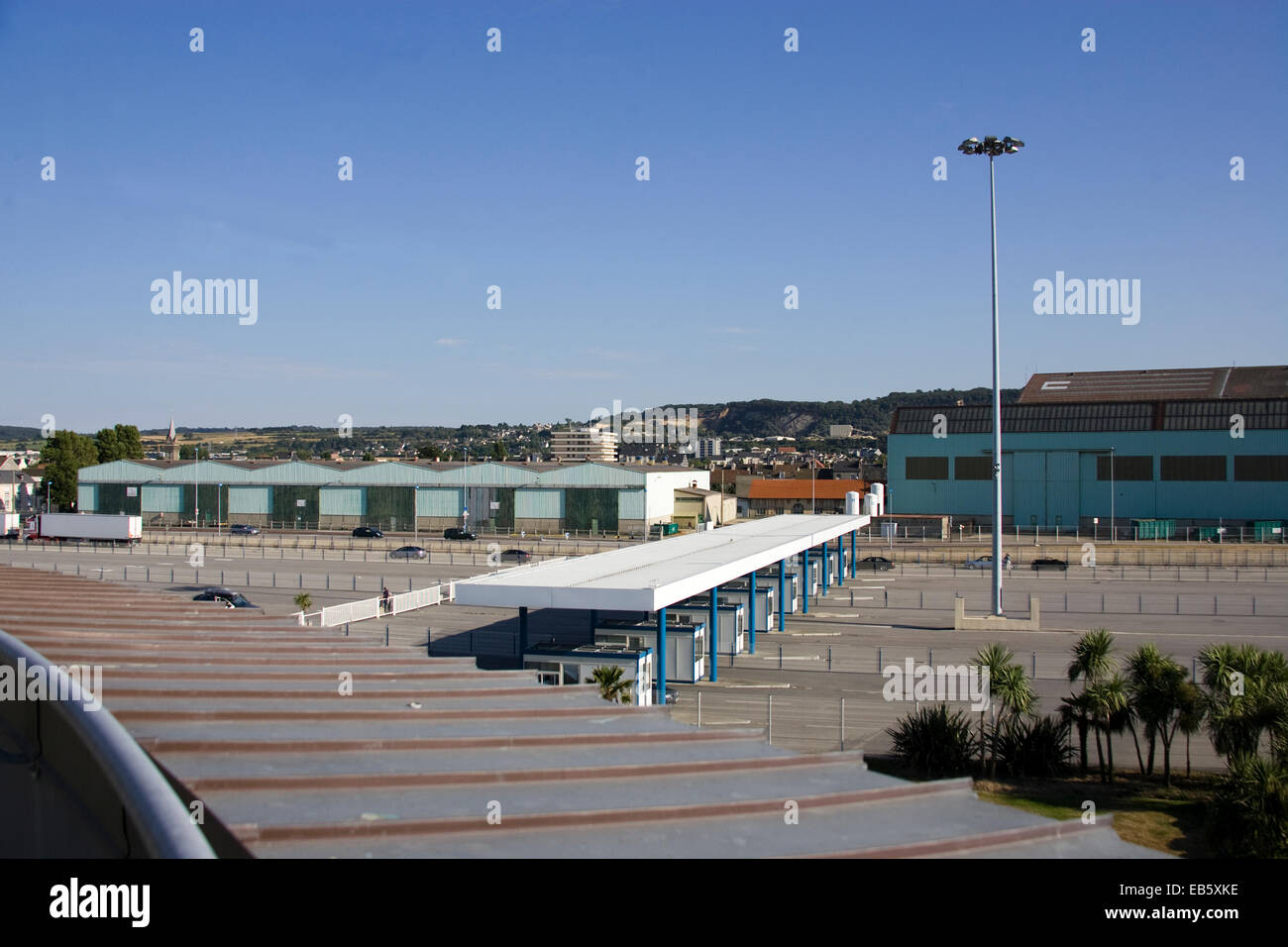 Cherbourg Port ferry entrance Stock Photo - Alamy