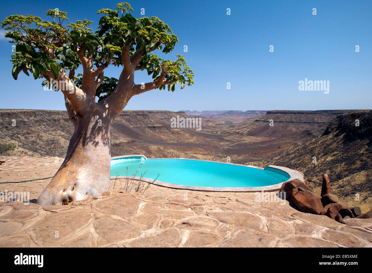 Swimming Pool at Grootberg Lodge - Damaraland, Namibia, Africa Stock ...