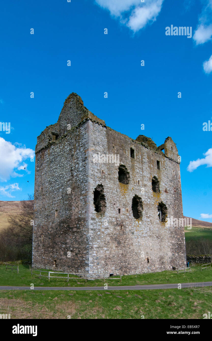 Newark Tower, Bowhill, near Selkirk Stock Photo - Alamy