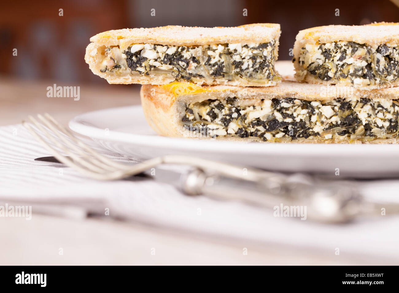Chard Cheese Pie Stock Photo - Alamy