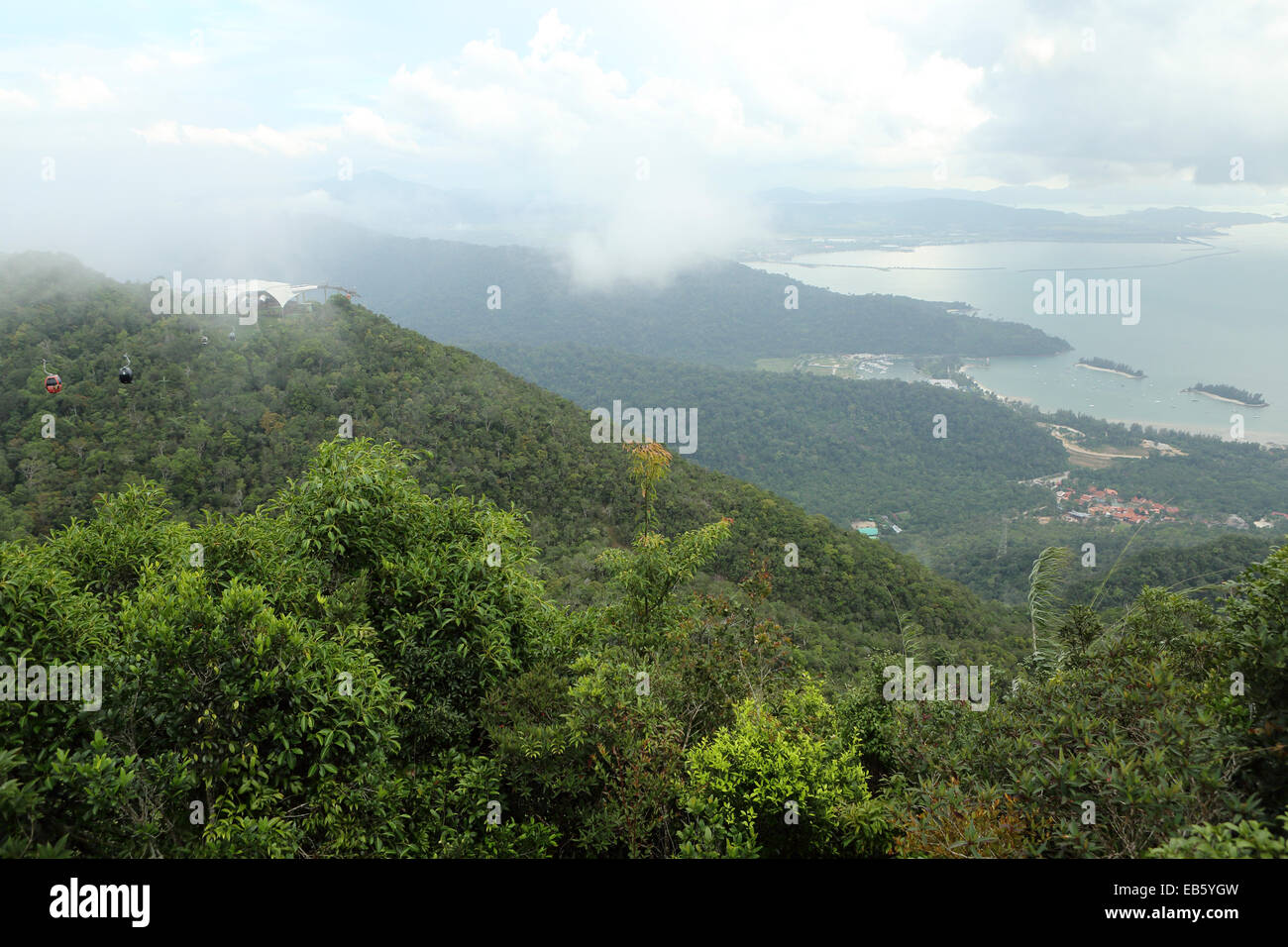 The view from Gunung Machinchang at an altitude of 700m on Langkawi ...