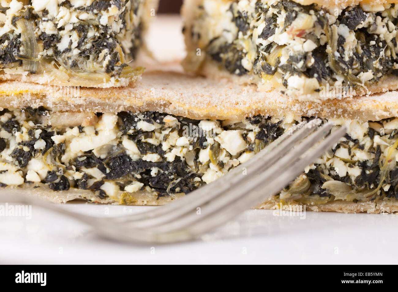 Chard Cheese Pie Closeup Stock Photo - Alamy