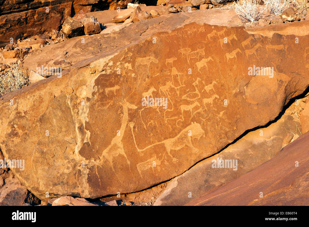 Lion Plate with Lion Man at Twyfelfontein Ancient Rock Engravings Site ...