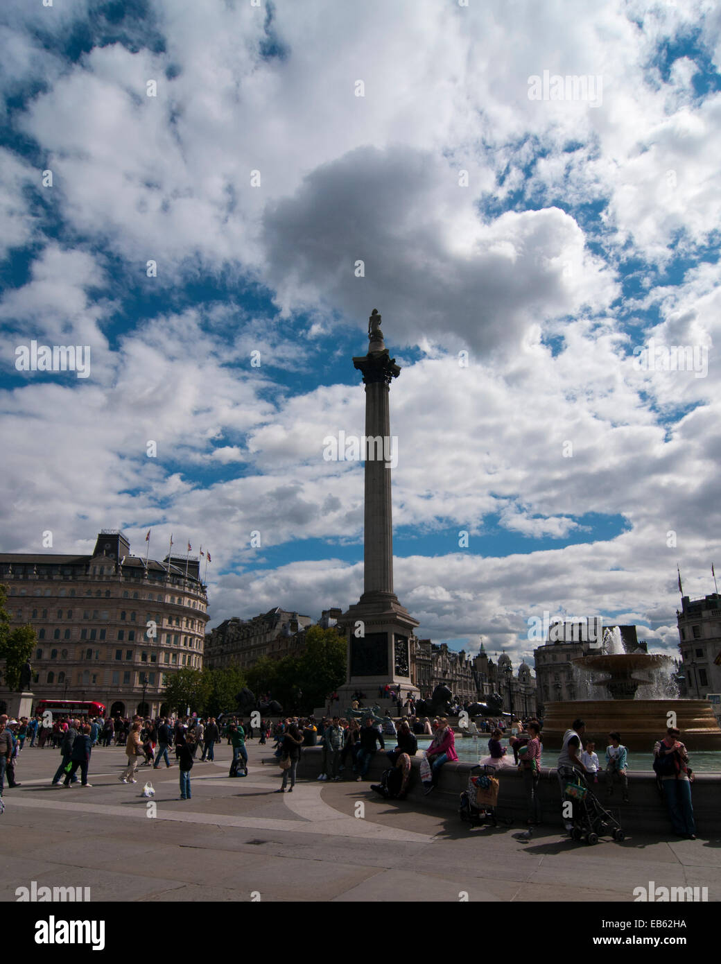Nelson's Column and Trafalgar Square, London Stock Photo - Alamy