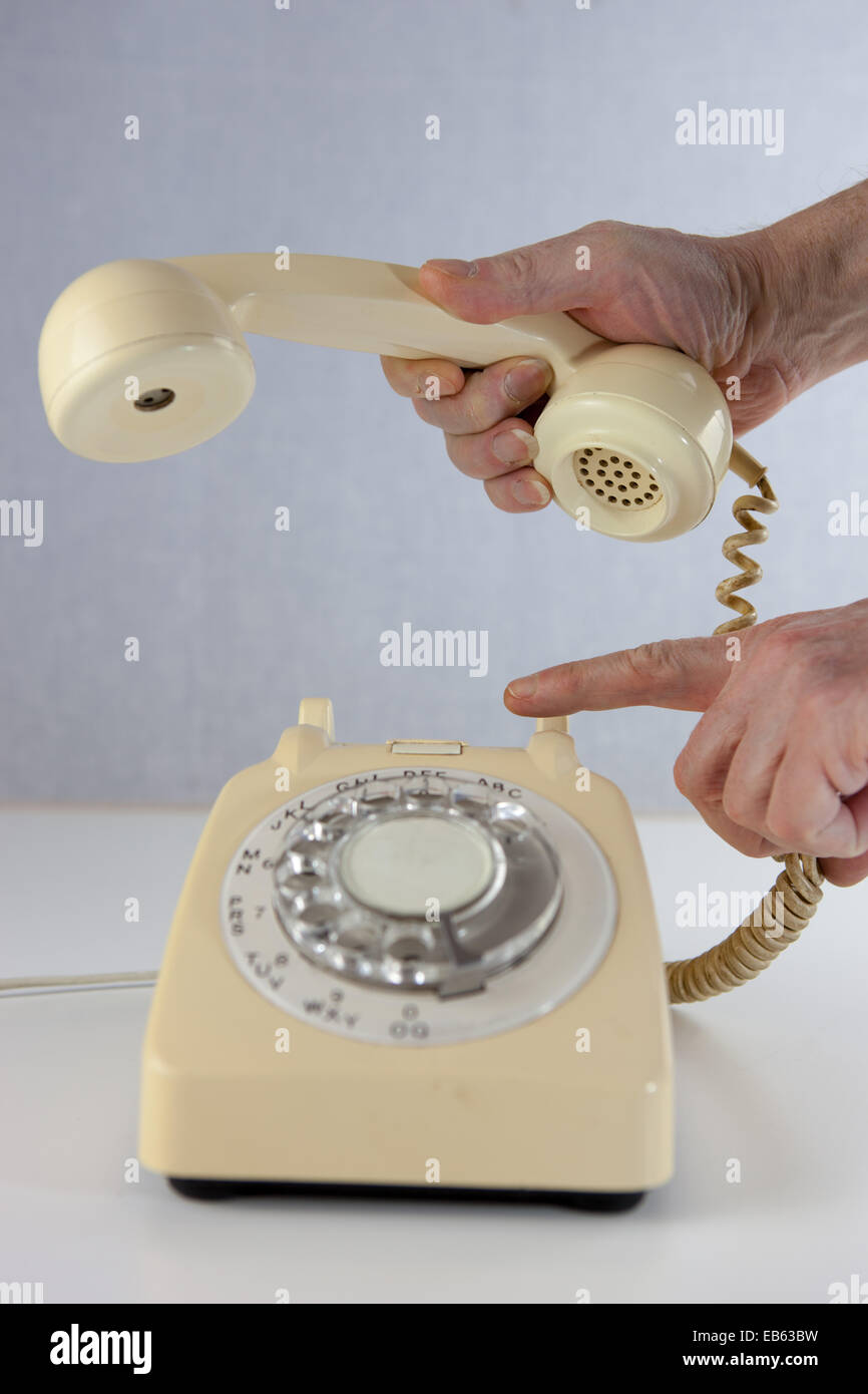 Hanging old telephone hi-res stock photography and images - Alamy