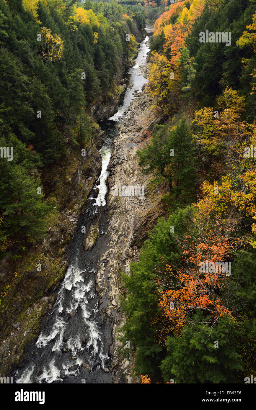 Well Enough rapids on the Ottauquechee river at Quechee Gorge Vermont ...