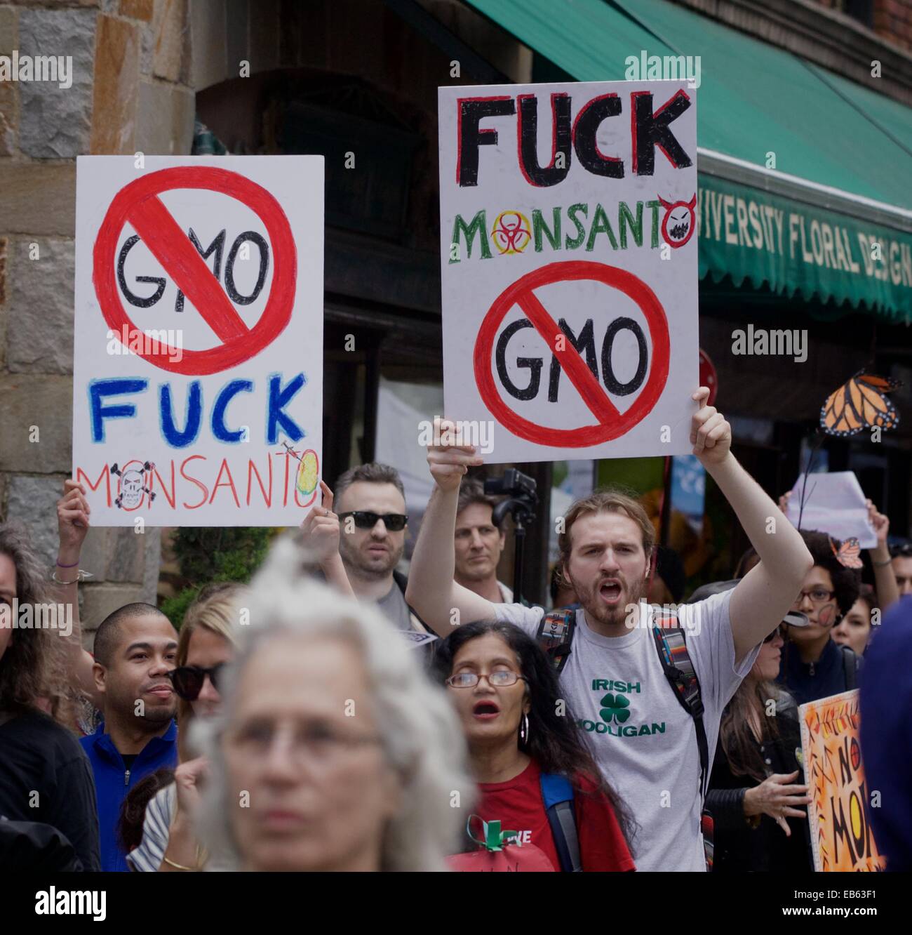 Protesters demonstrate against foods containing Genetically Modified ...