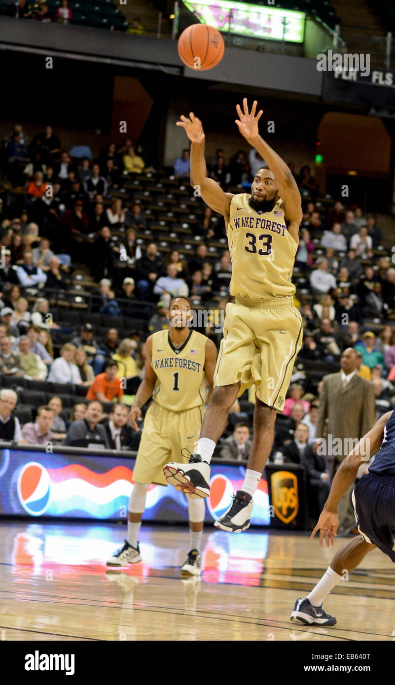 November 26, 2014:Wake Forest Demon Deacons forward Aaron Rountree III ...