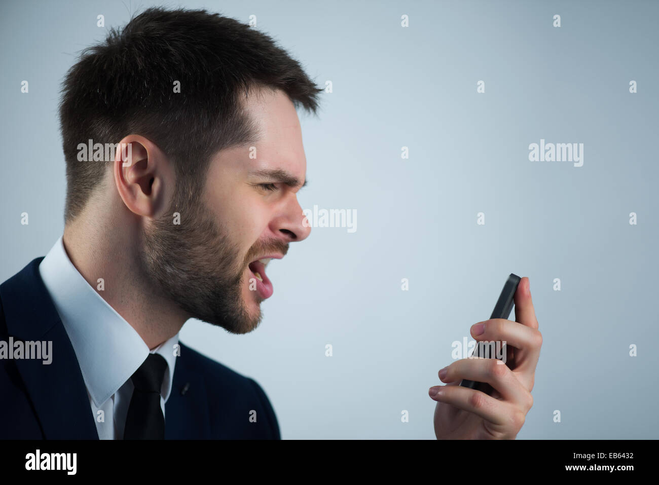 Close up handsome considerate young hi-res stock photography and images ...