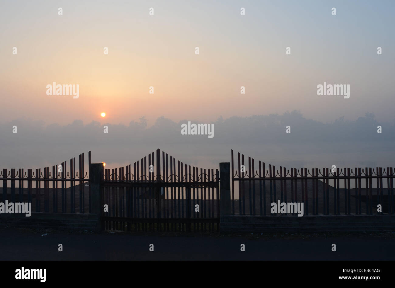 Morning at Segaran pool in the village of Trowulan. An area of ??6.5 ...
