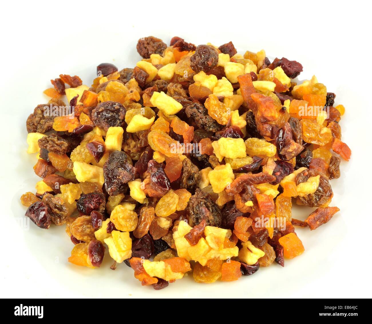 Pile of fruit bits on a white background Stock Photo - Alamy