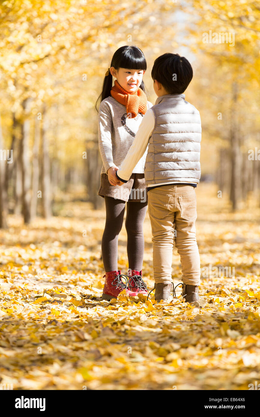 Children playing in the woods hi-res stock photography and images - Alamy