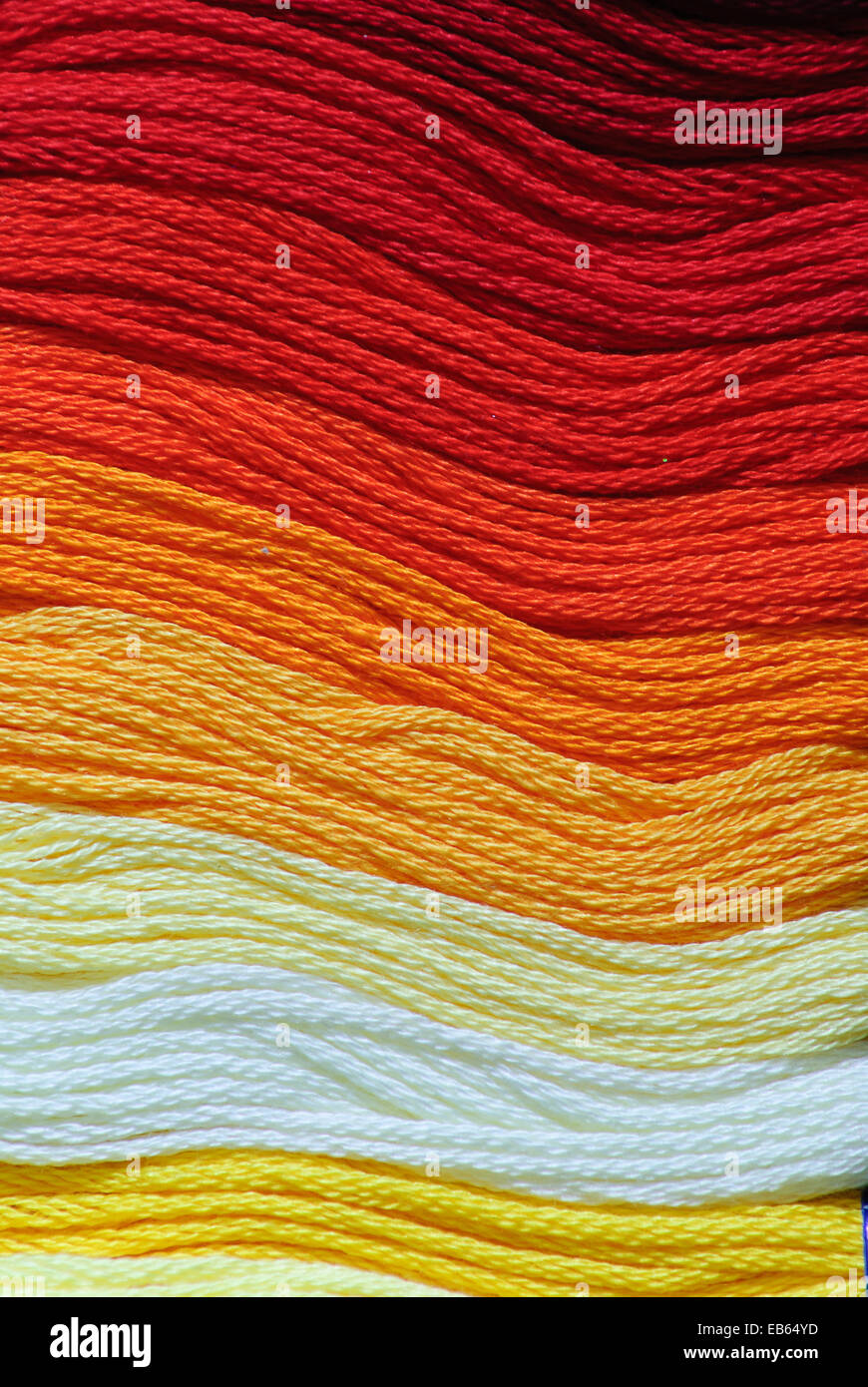 Coloured thread used in sewing and craft making Stock Photo - Alamy