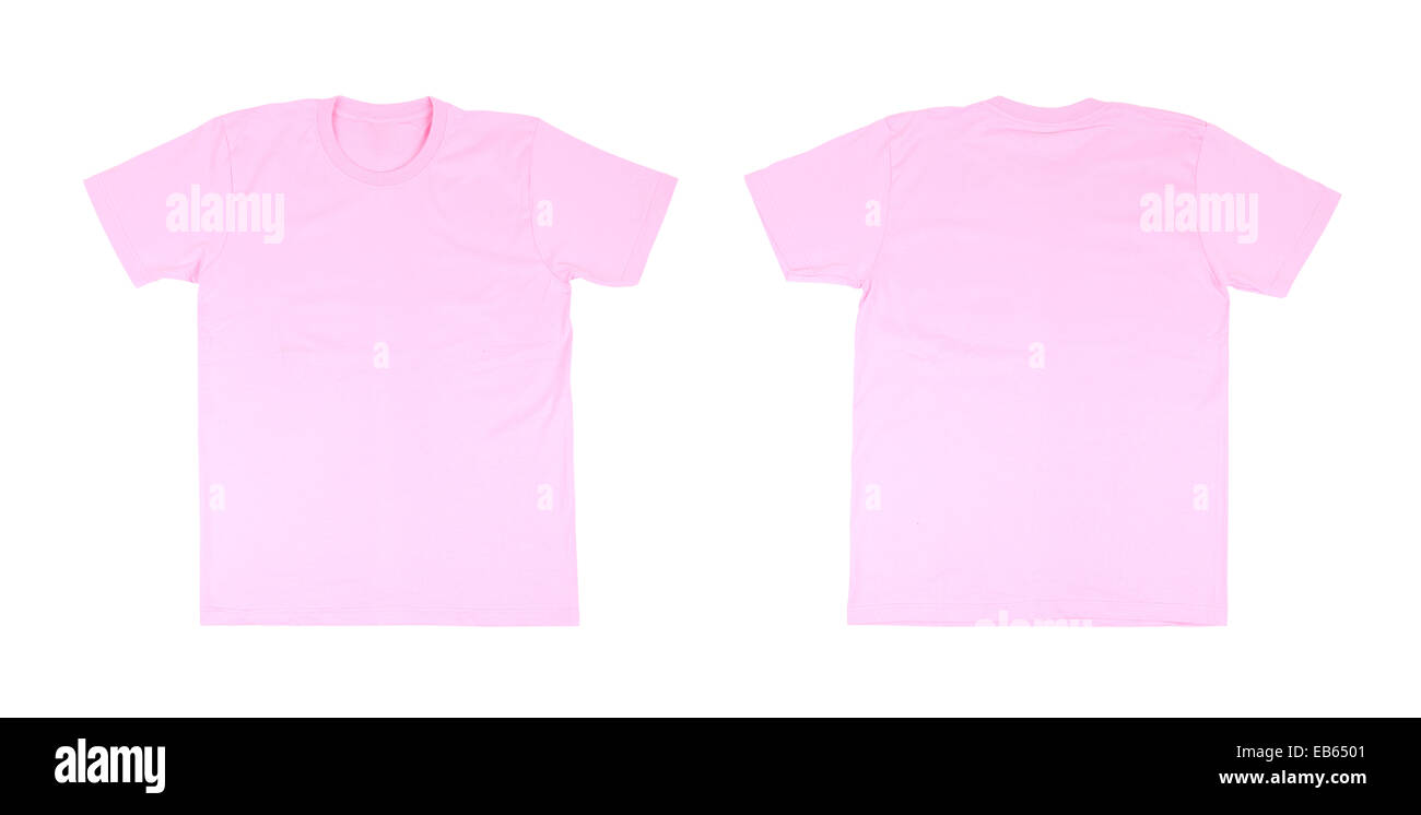 t-shirt template set(front, back) on white background Stock Photo - Alamy