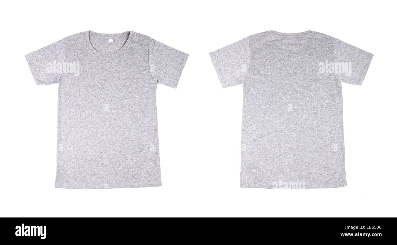 t-shirt template set(front, back) on white background Stock Photo - Alamy