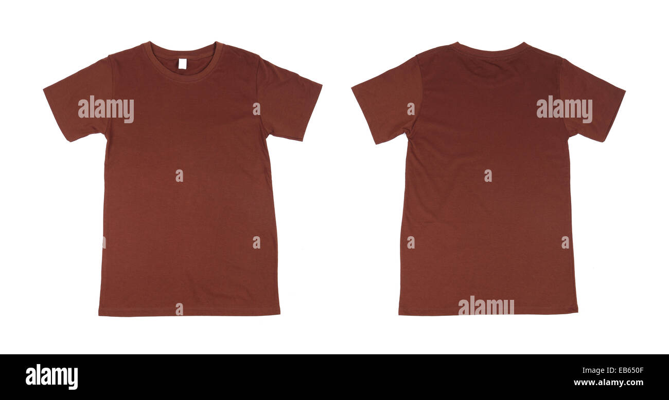 t-shirt template set(front, back) on white background Stock Photo - Alamy