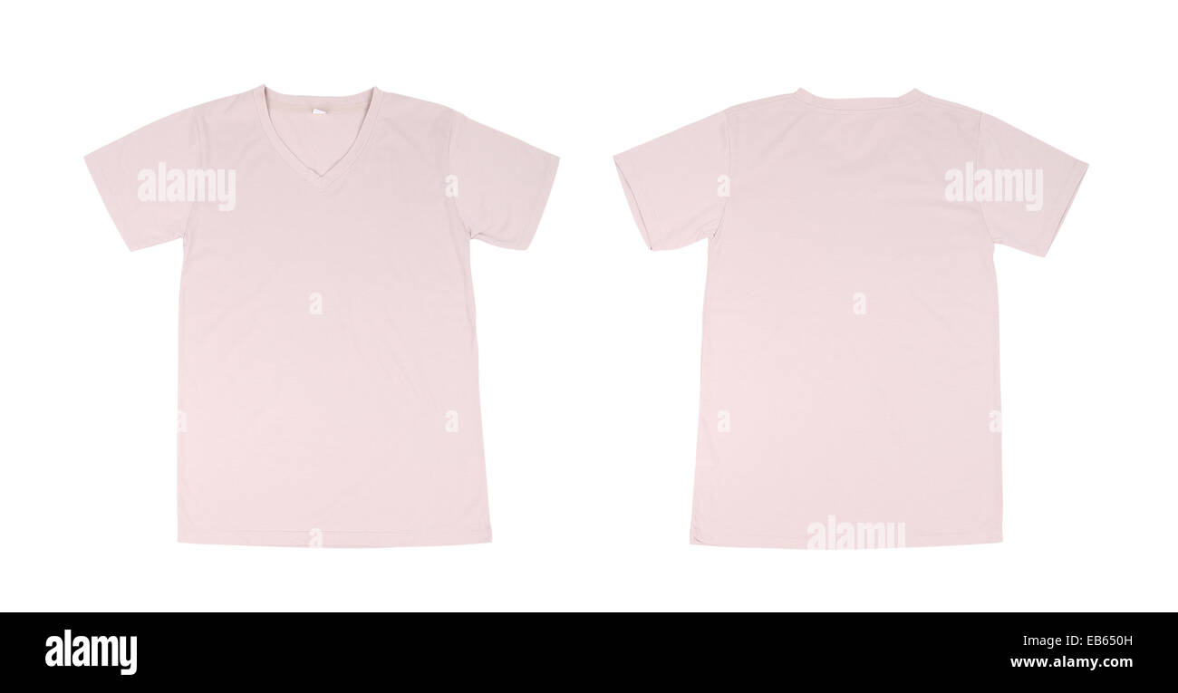 t-shirt template set(front, back) on white background Stock Photo - Alamy