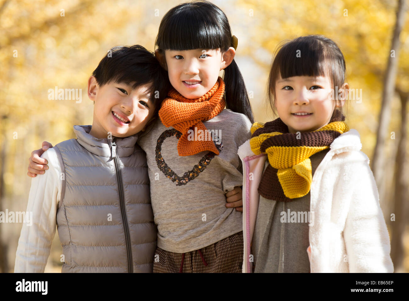 Portrait of three lovely children Stock Photo - Alamy