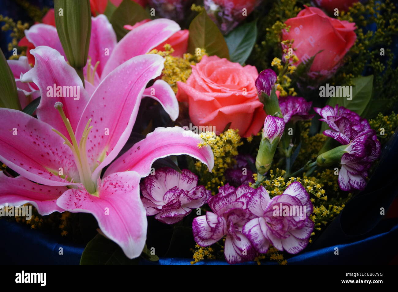Rose, on display in a flower shop, ready to sell Stock Photo - Alamy