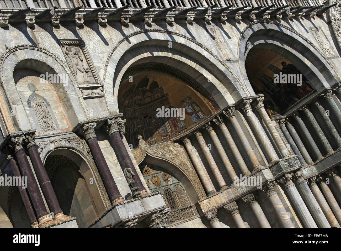 Diagonal view of St Mark's Basilica, Venice, Italy Stock Photo - Alamy