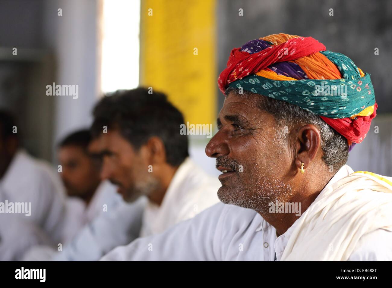 Indian man of Rajasthan portrait India Stock Photo - Alamy