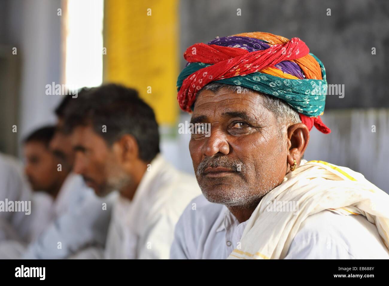 Indian man of Rajasthan portrait India Stock Photo - Alamy
